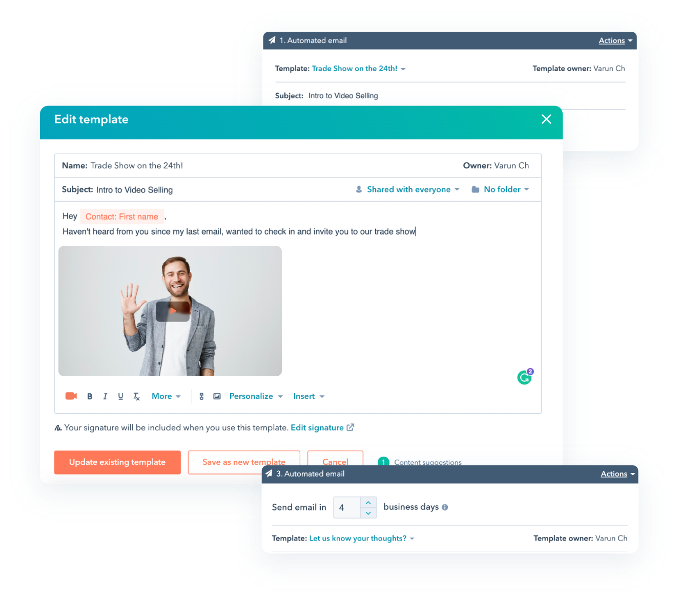 Hippo Video integration with Hubspot Sales Hub